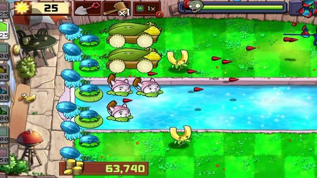 Прохожу "Бесконечный последний день" в PVZ 1 № 1