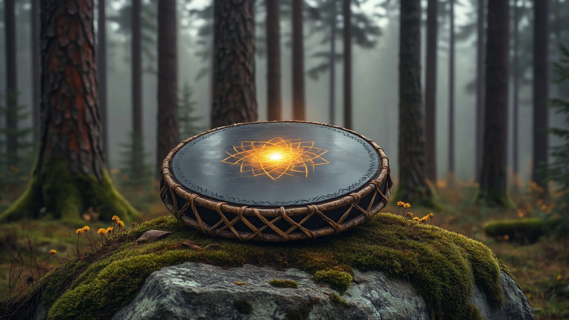 🪔🐺💧 Шаги силы: Музыка природы и шаманского бубна с поющими чашами