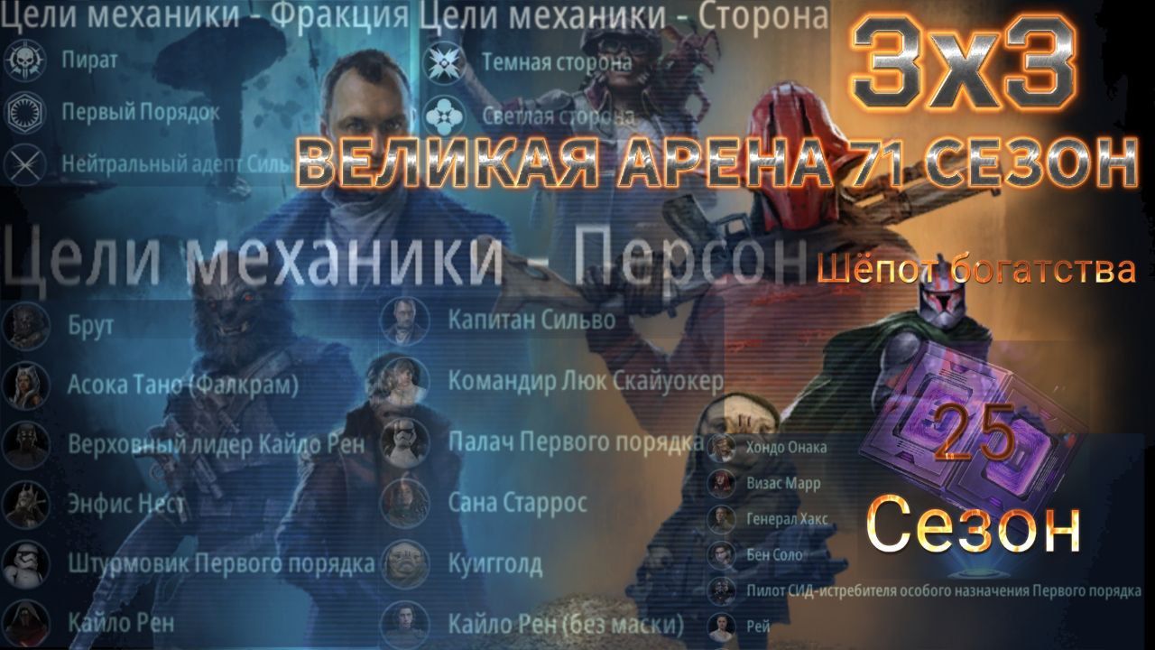 SWGOH: ВА 3х3 »Я vs Jkaen« 3 круг 1 раунд 71 сезон