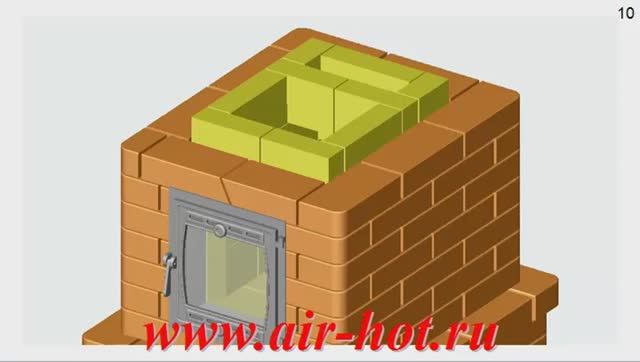 Отопительная подовая печь в двух вариантах