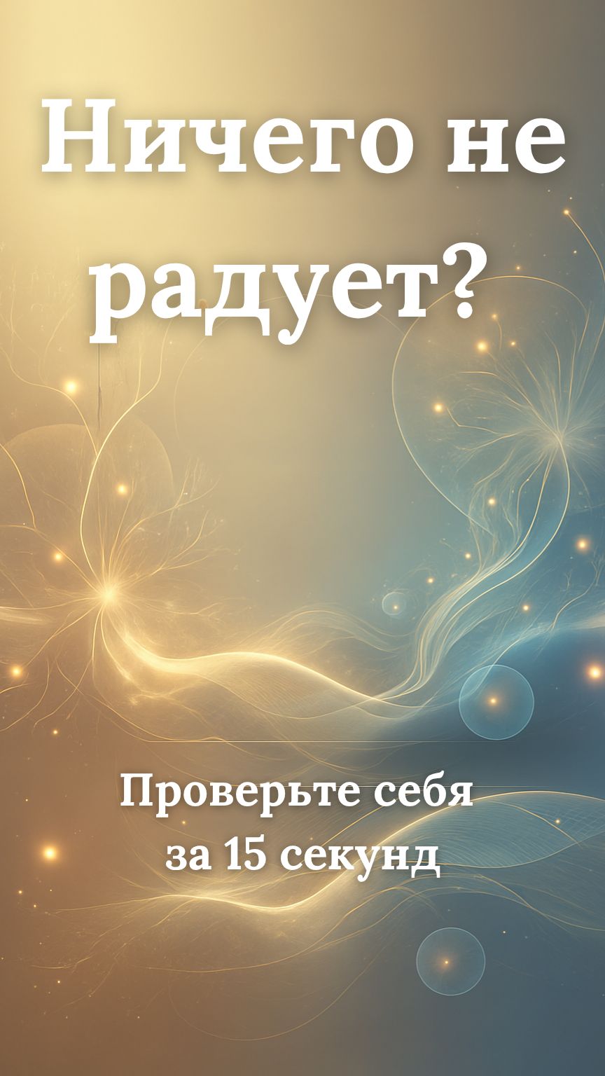 Ничего не радует? Проверь себя за 15 секунд