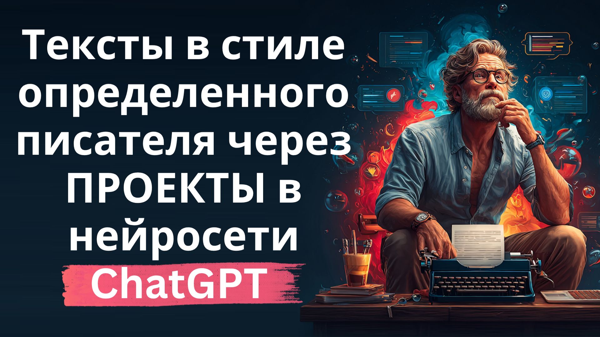 Проекты в ChatGPT - быстрое написание текстов в стиле определенного писателя