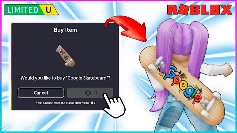 УСПЕЙ получить БЕСПЛАТНО Скейт от Google #roblox #роблокс #freeugc