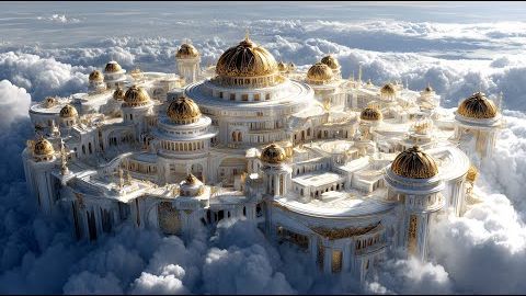 A Heavenly Palace Above the Clouds - Part 1 _ ASMR AI Architecture _ Luxury Mansion Tour