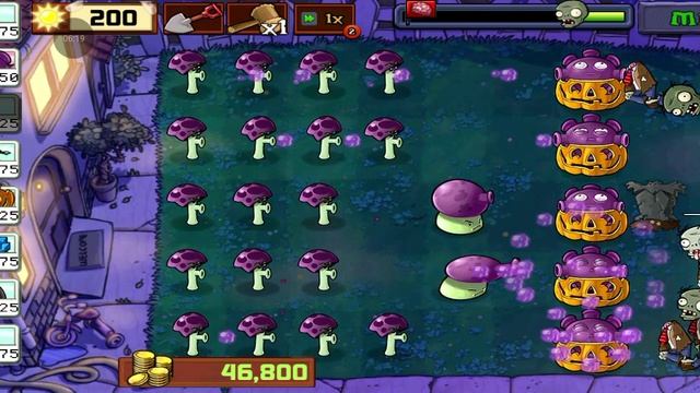 Прохожу пазл "Последний день - ночь" в PVZ 1