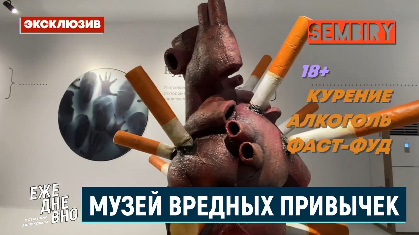 МУЗЕЙ ВРЕДНЫХ ПРИВЫЧЕК: 18+. АРТ-ОБЪЕКТЫ О ПОСЛЕДСТВИЯХ. ЭКСКЛЮЗИВ. ЕЖЕДНЕВНО. Выпуск от 18.11.2025