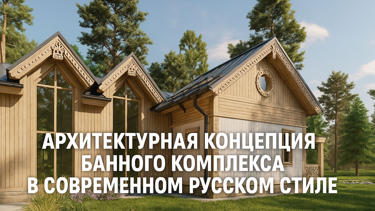 Современный русский стиль в архитектуре — банный комплекс от АРТПРО