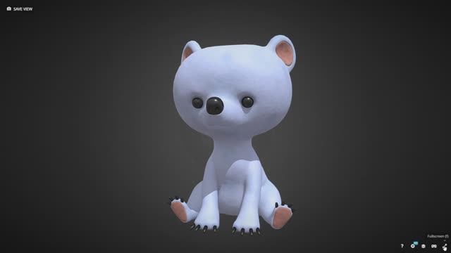 Белый мишка ( сделано в  Blender )