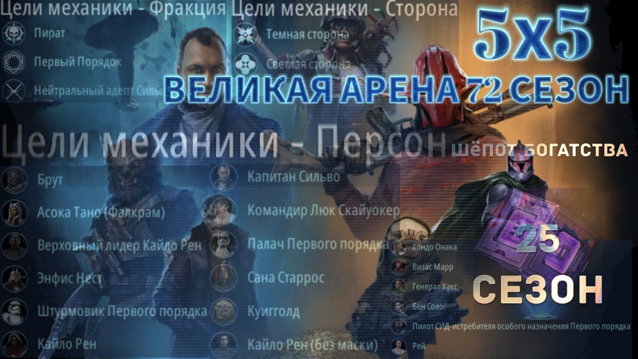 SWGOH: ВА 5х5 »Я vs Myk Dapet« 1 круг 2 раунд 72 сезон