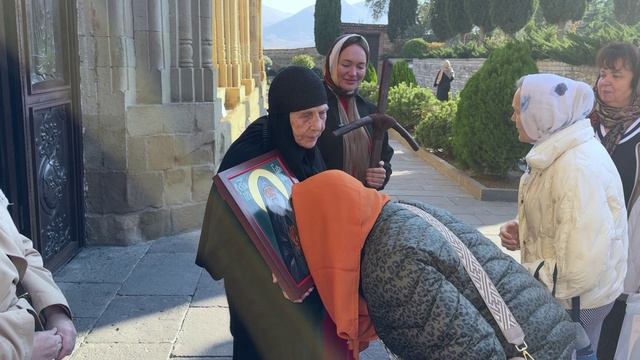 Освящение иконы Ольги Шармиашвили в Самтавро для Горицкого Успенского Архиерейкого подворья в Перес