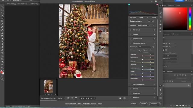 конвертация raw исходника в camera raw