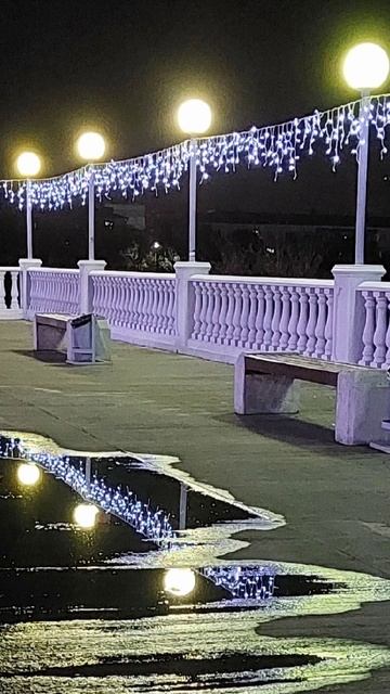 Огни ночного города.