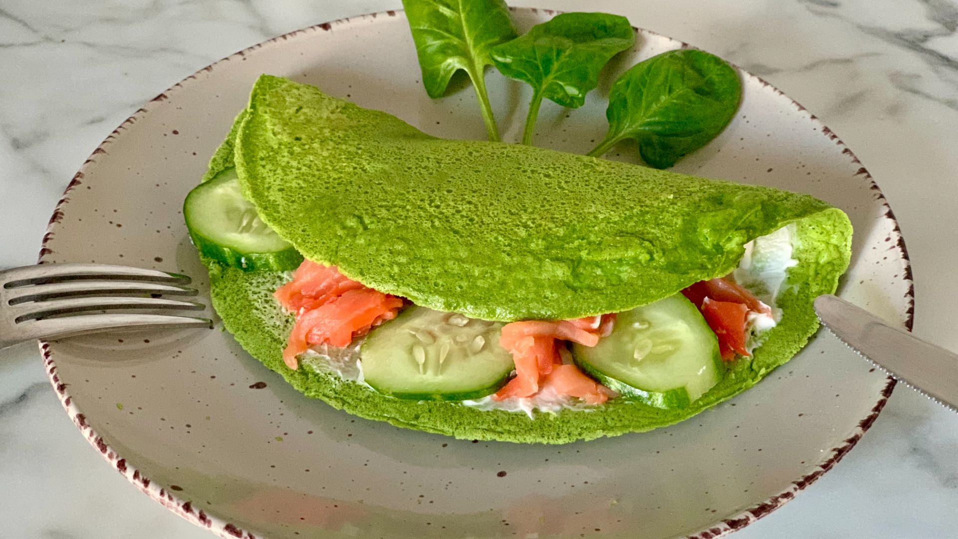 БЛИНЧИК со ШПИНАТОМ на ЗАВТРАК