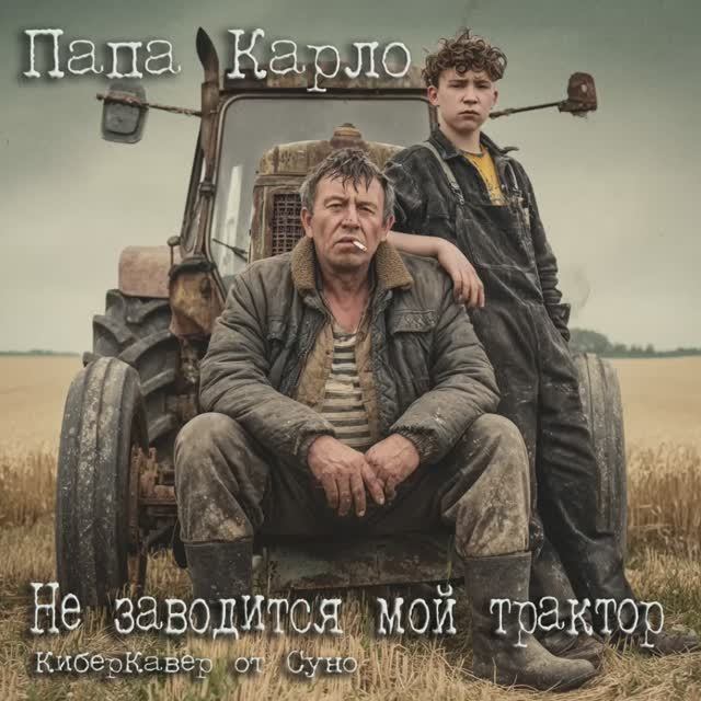 Папа Карло. Не заводится мой трактор (киберкавер от Суно)