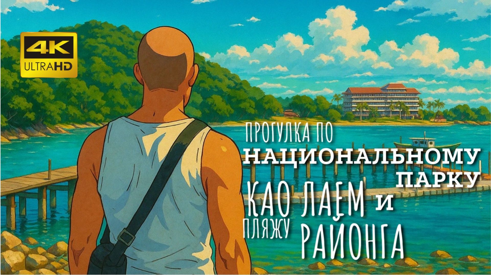 [4K] Национальный парк Као Лаем, пляж Районга, Таиланд. Relax music.