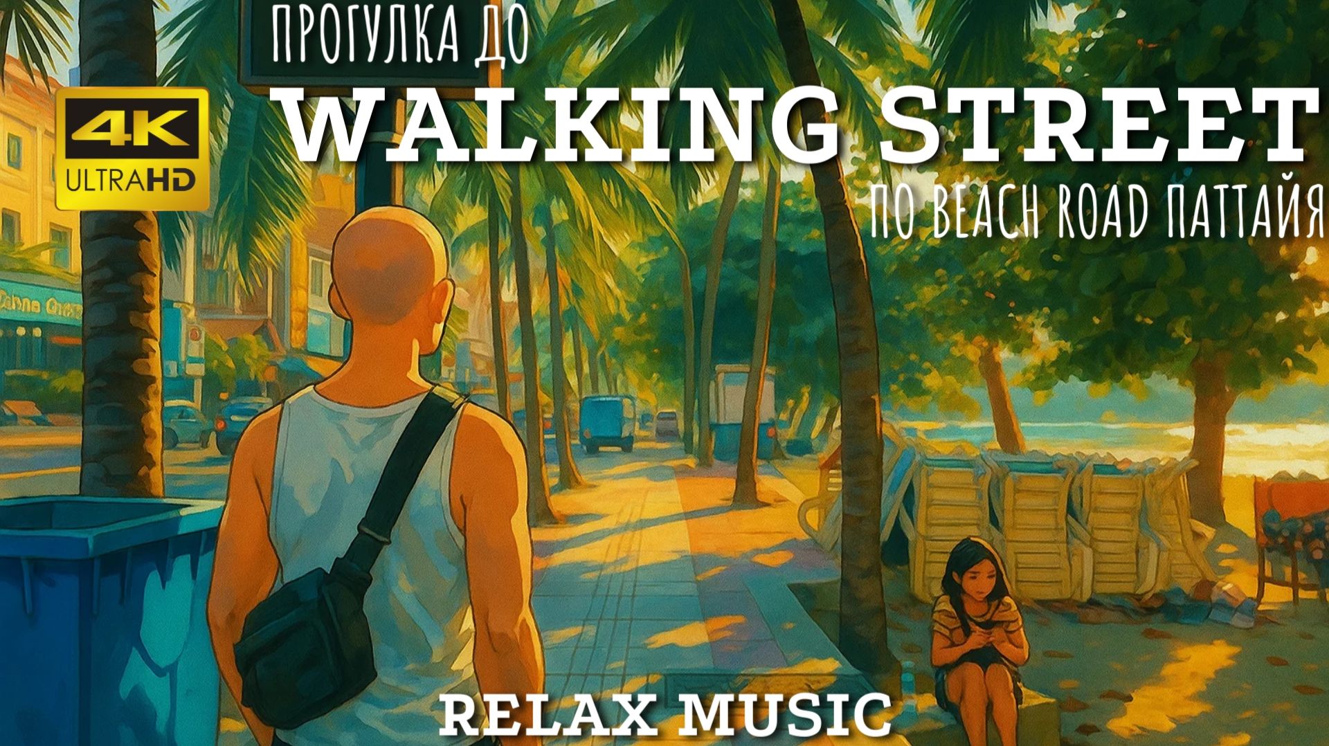 [4K] Я прогулялся по Beach Road до Walking Street в Паттайе..и вот что получилось.