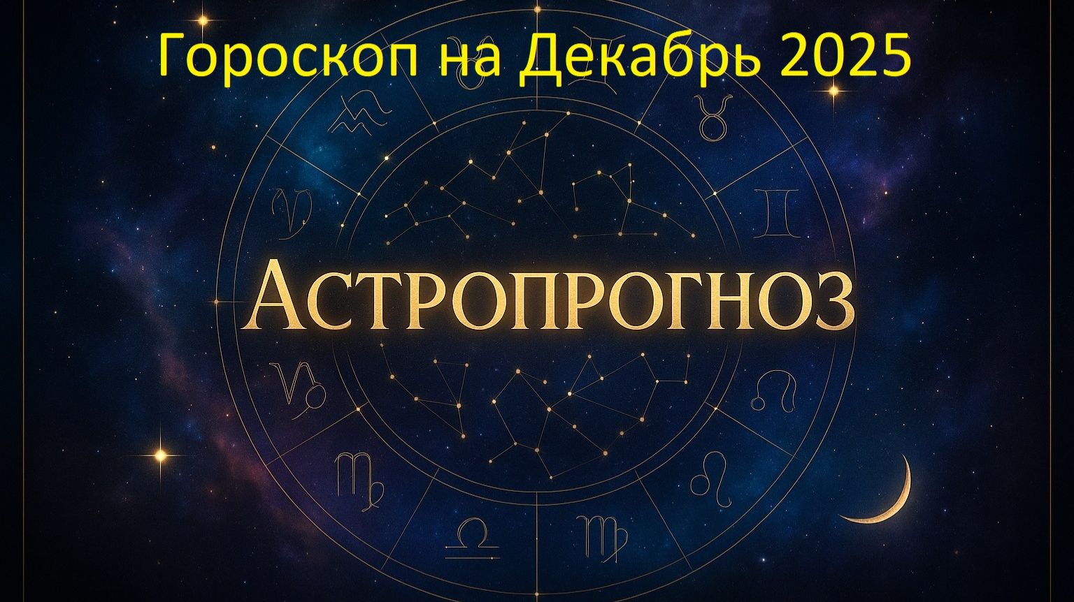 🌙 Гороскоп на декабрь 2025 года — Астропрогноз для всех знаков зодиака