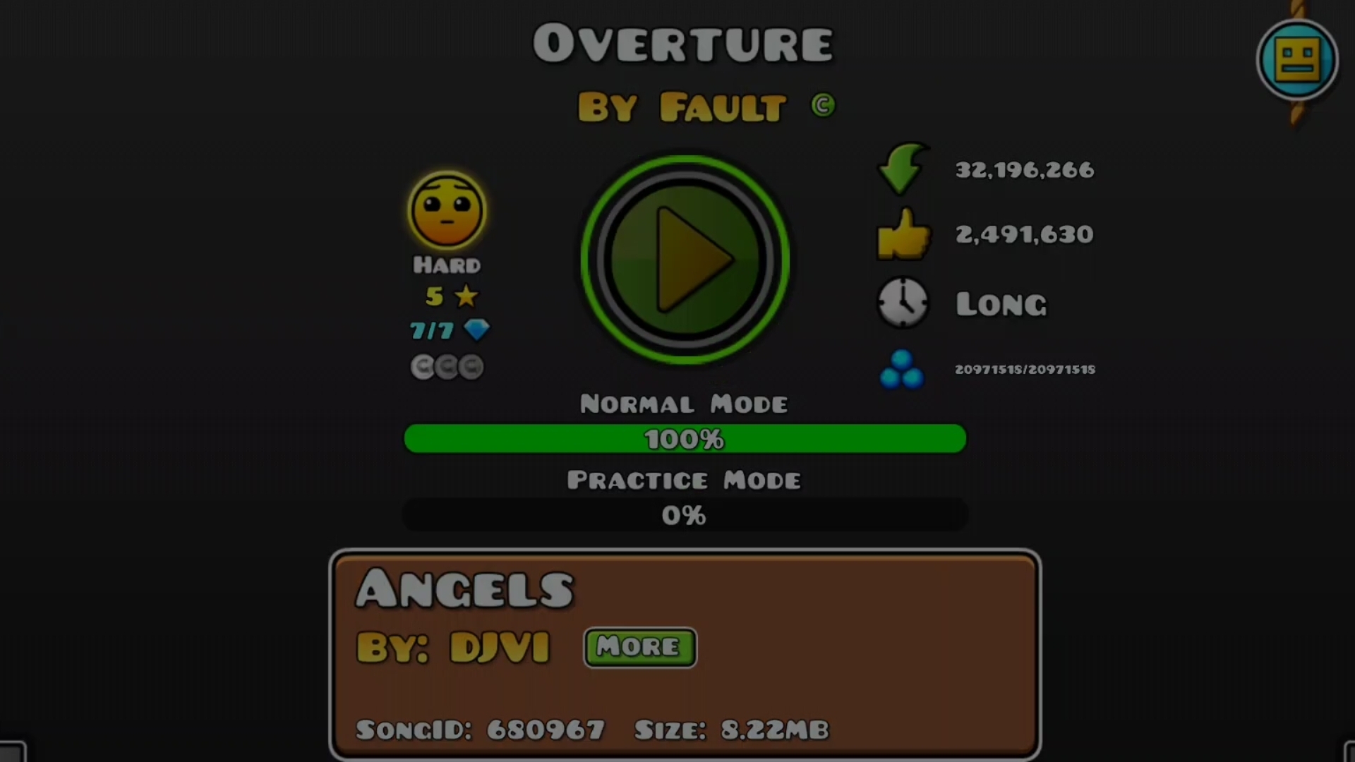 Прохождение игры Geometry dash overtyre