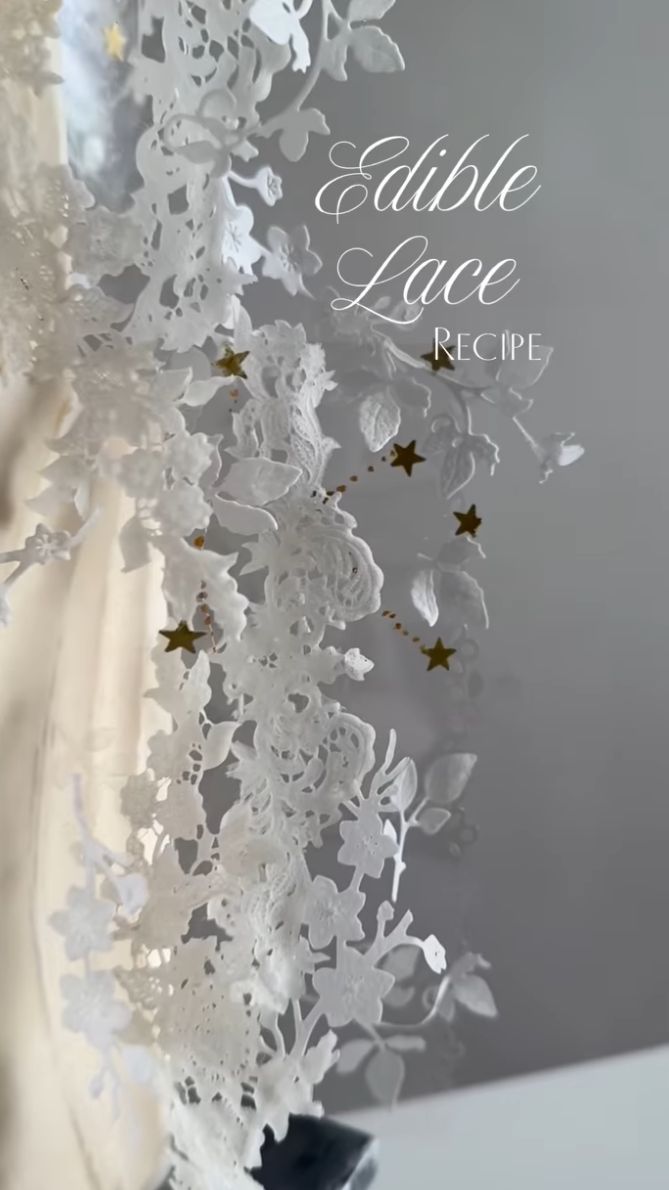 Рецепт съедобного кружева для украшения торта