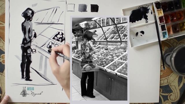 Как рисовать человека. Передний план задний план.