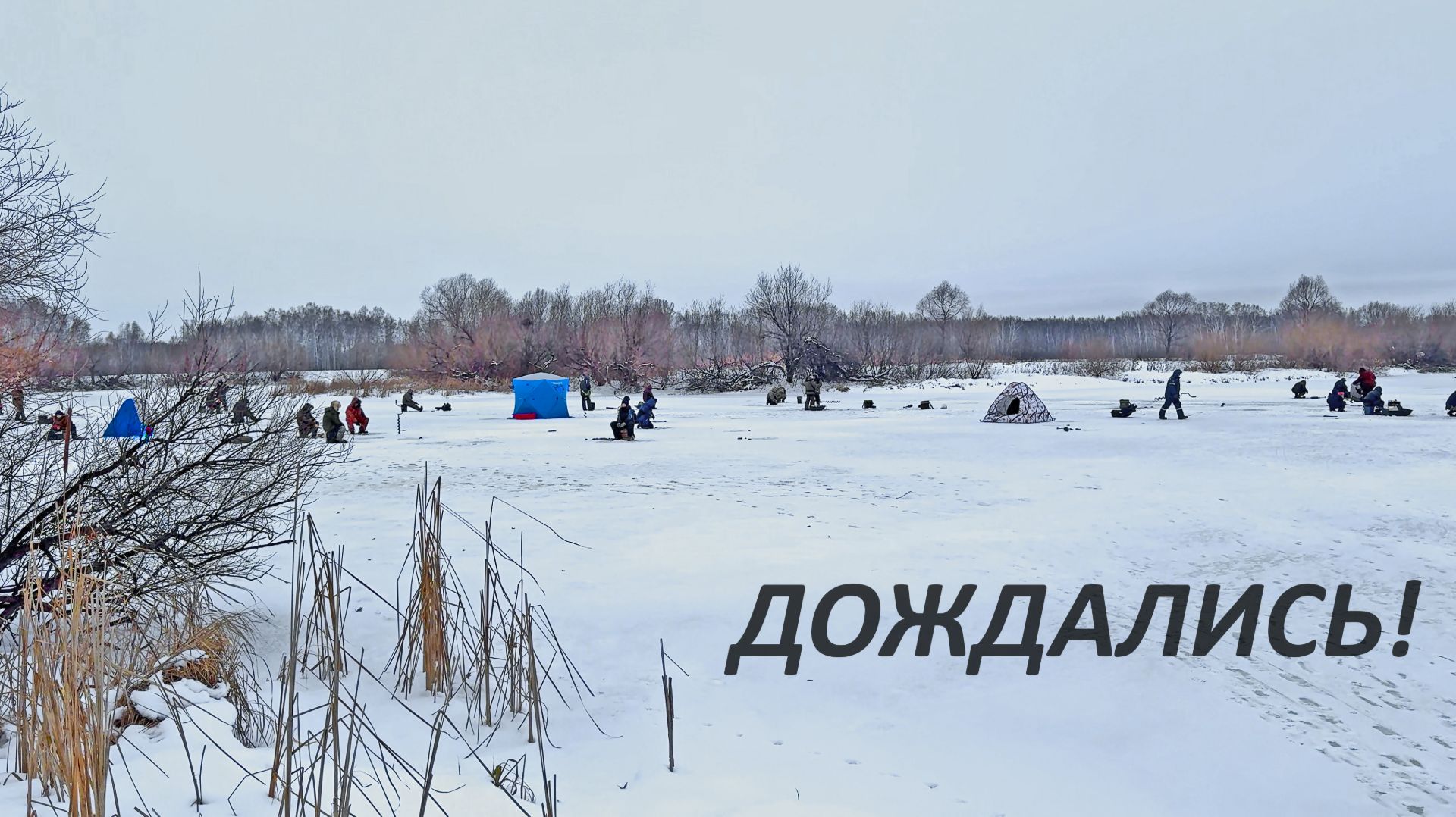 Второй первый лёд. РЫБАЧАТ ВСЕ. Зимняя рыбалка. На микроджиг из лунки. Кивок помог!