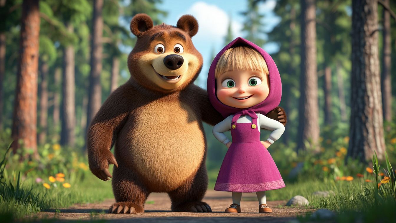 Маша и Медведь / Мультики для детей / Мультик маша и медведь, изучаем цвета