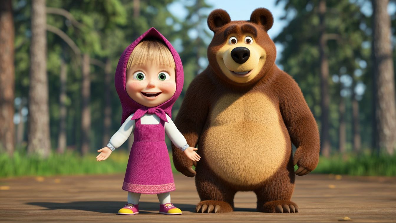 Маша и Медведь / Мультики для детей / Мультик маша и медведь готовят пиццу для волка