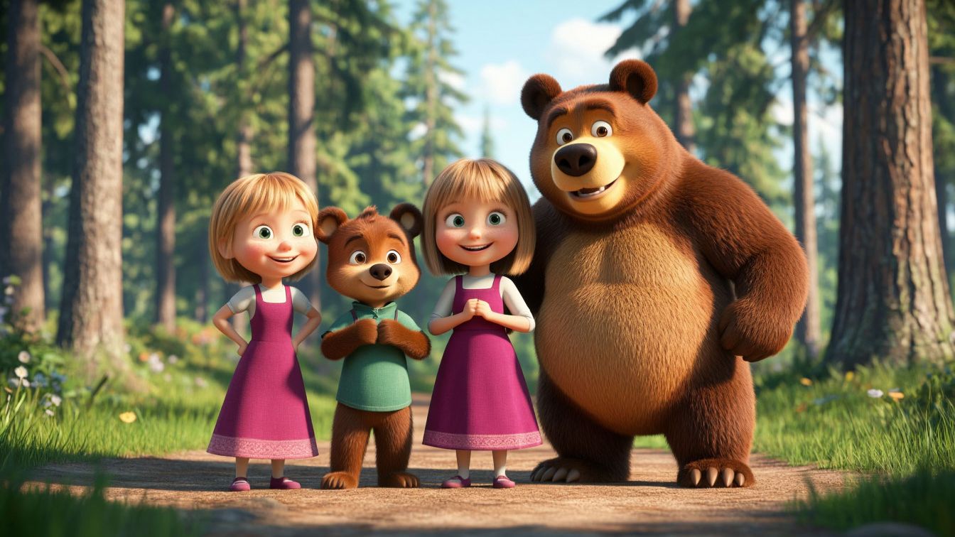 Маша и Медведь / Мультики для детей / Мультик маша и медведь, готовим вкусную пиццу