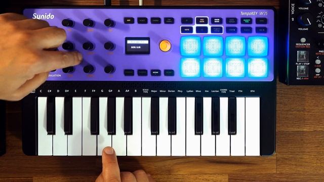 Synido Tempokey W25 review - battery powered MIDI controller with lots of featu
