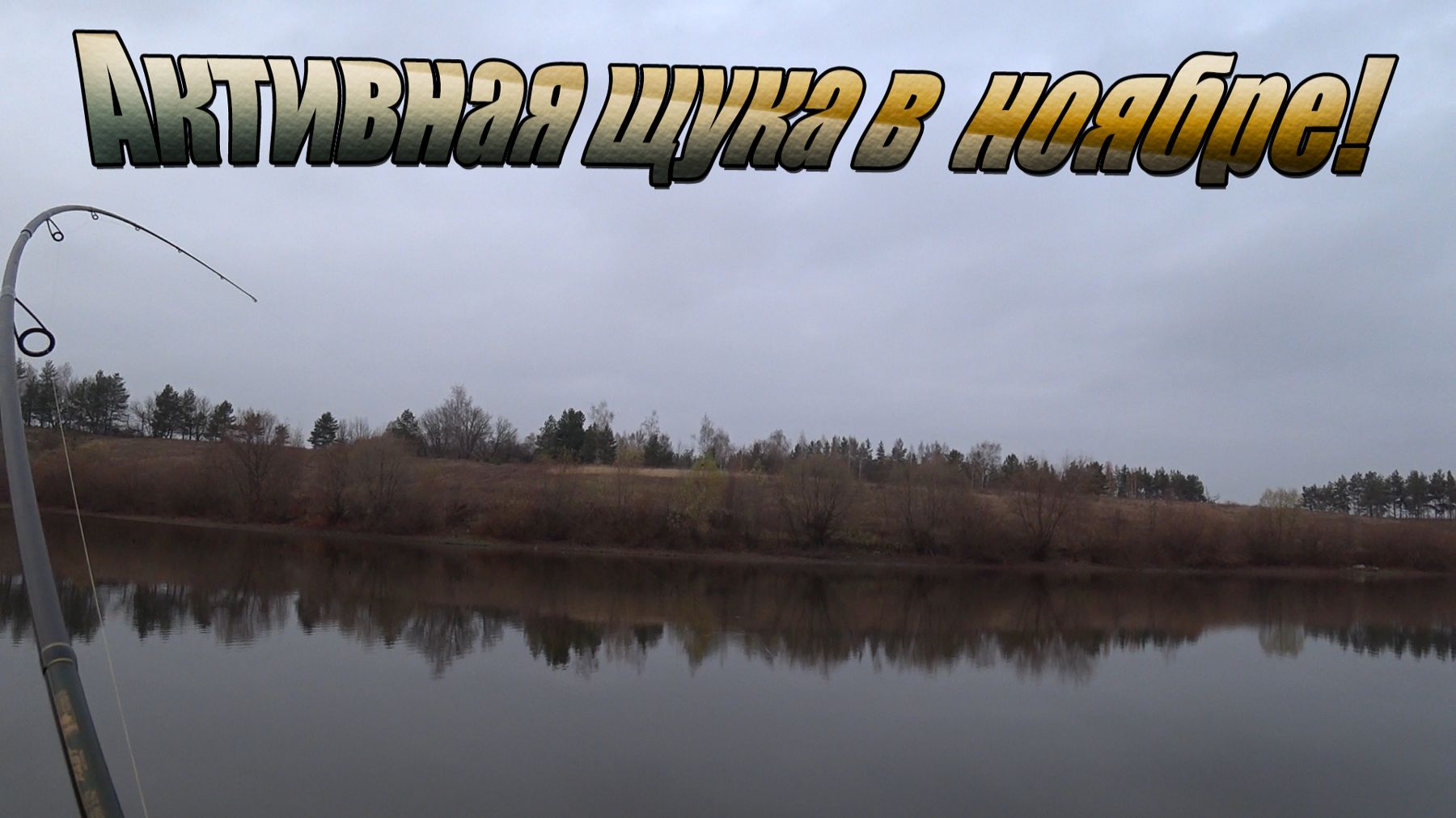 Отличный клев щуки, на силиконовые приманки, поздней осенью! Рабочие цвета, в ноябре, в мутной воде!