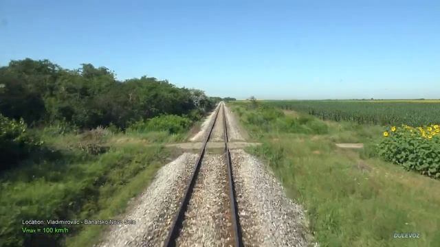 Dulevoz CABVIEW Vršac - Beograd Поезд едет Вид из кабины Вршац - Белград  Дулевоз 720P