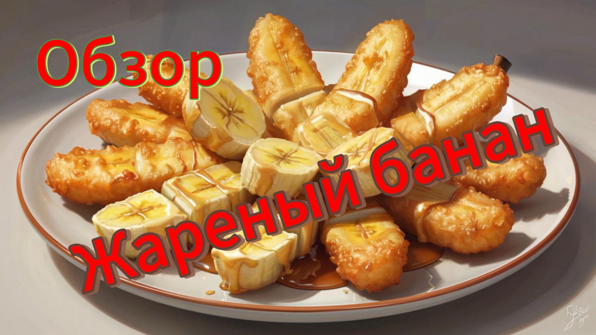 Обзор на десерт Жареный банан с нутеллой