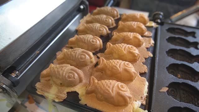 Мини-хлеб с рыбой / сливки, красная фасоль / корейская уличная еда