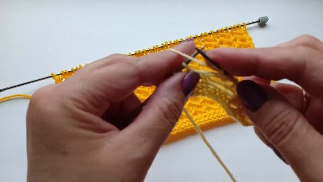 Узор спицами в копилочку.