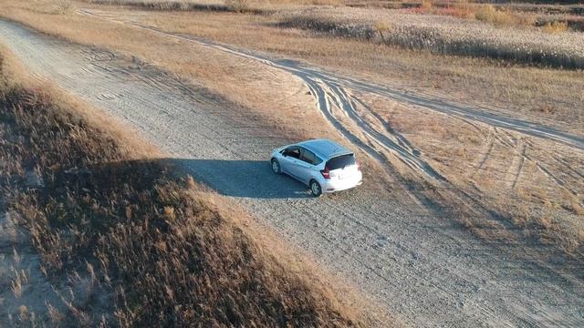 Nissan Note E-power... Только купил, вид с коптера :-)