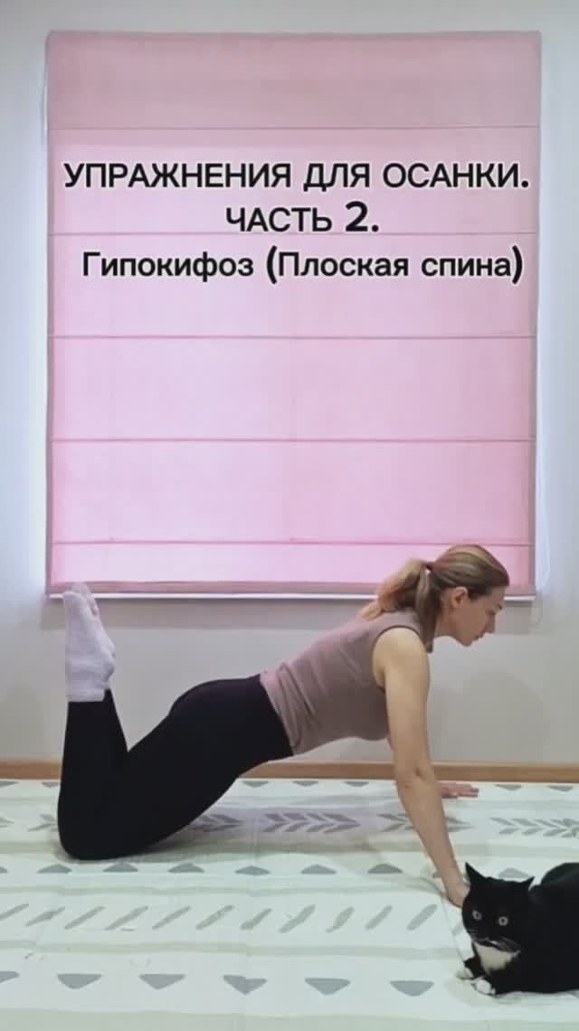 Упражнения для осанки. Часть 2. Гипокифоз (плоская спина)