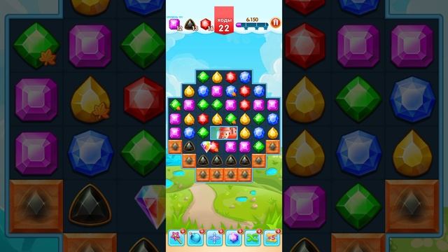 Jewel Legend 190 и 191 уровень три в ряд