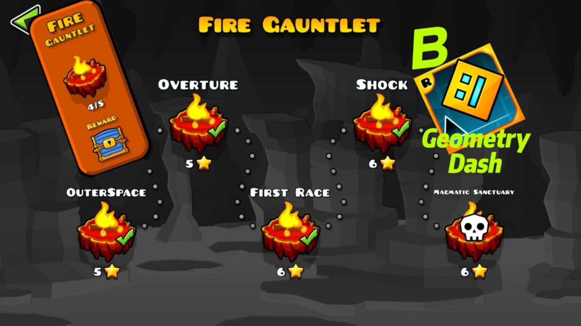 Прохожу Fire gauntlet в Geometry Dash