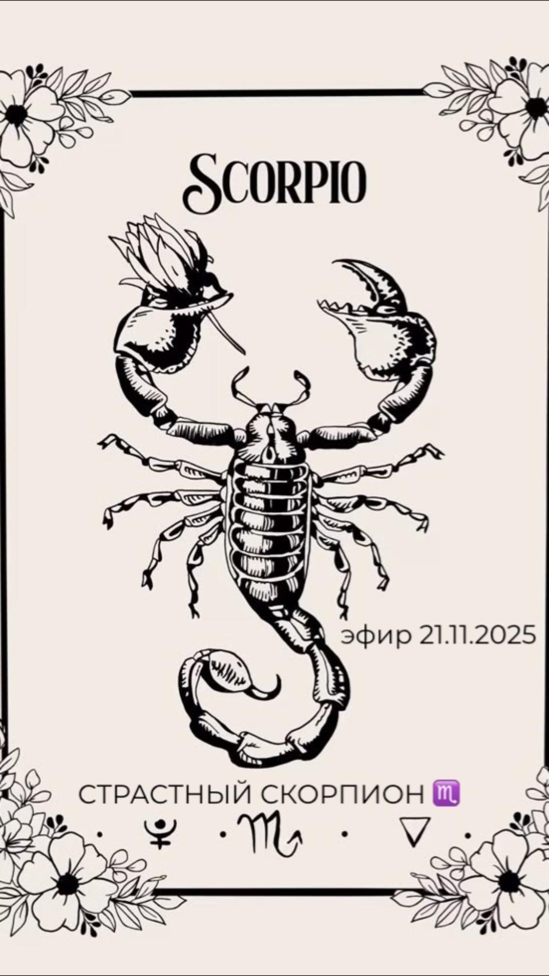 СТРАСТНЫЙ СКОРПИОН ♏️ эфир 21.11.2025