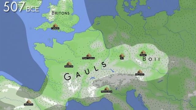 История кельтов, X-III века до н. э. Подвижная карта с канала "Ollie Bye".