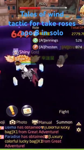 Tales of Wind - Tactic Apo 8 Solo #talesofwind #tow #AshTale #LaplaceM  #chiro #chirosca #Чирушка