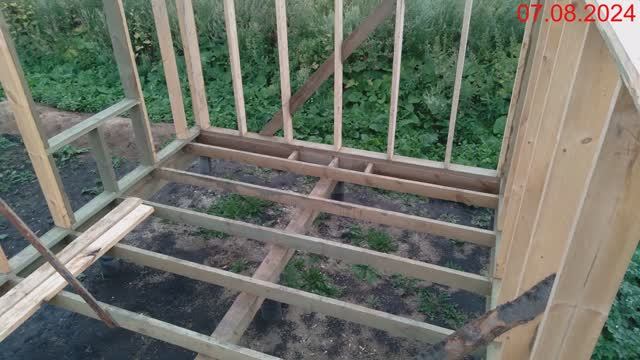 Хозблок 4х6. Боковые стены. Каркасный дом своими руками.