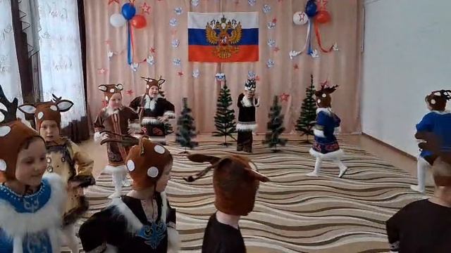 Эвенкийская подвижная игра "Важенка и оленята".