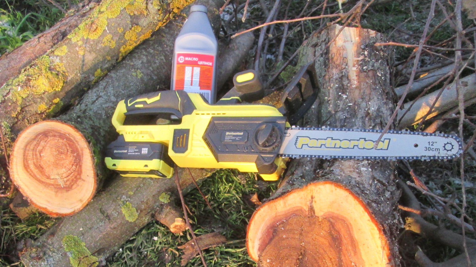 Аккумуляторная цепная пила для сада