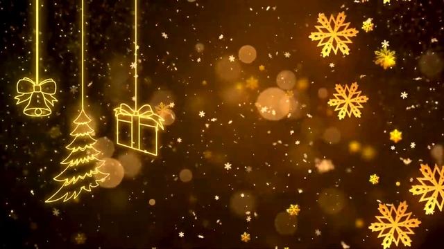 ✨ Золотые снежинки // футаж