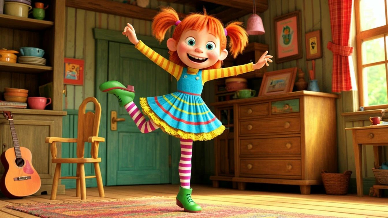 Пеппи Длинный чулок - мама сшила мне штаны песенка детская