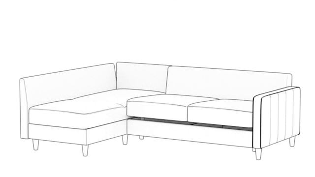 Еврокнижка тик-так угловой диван