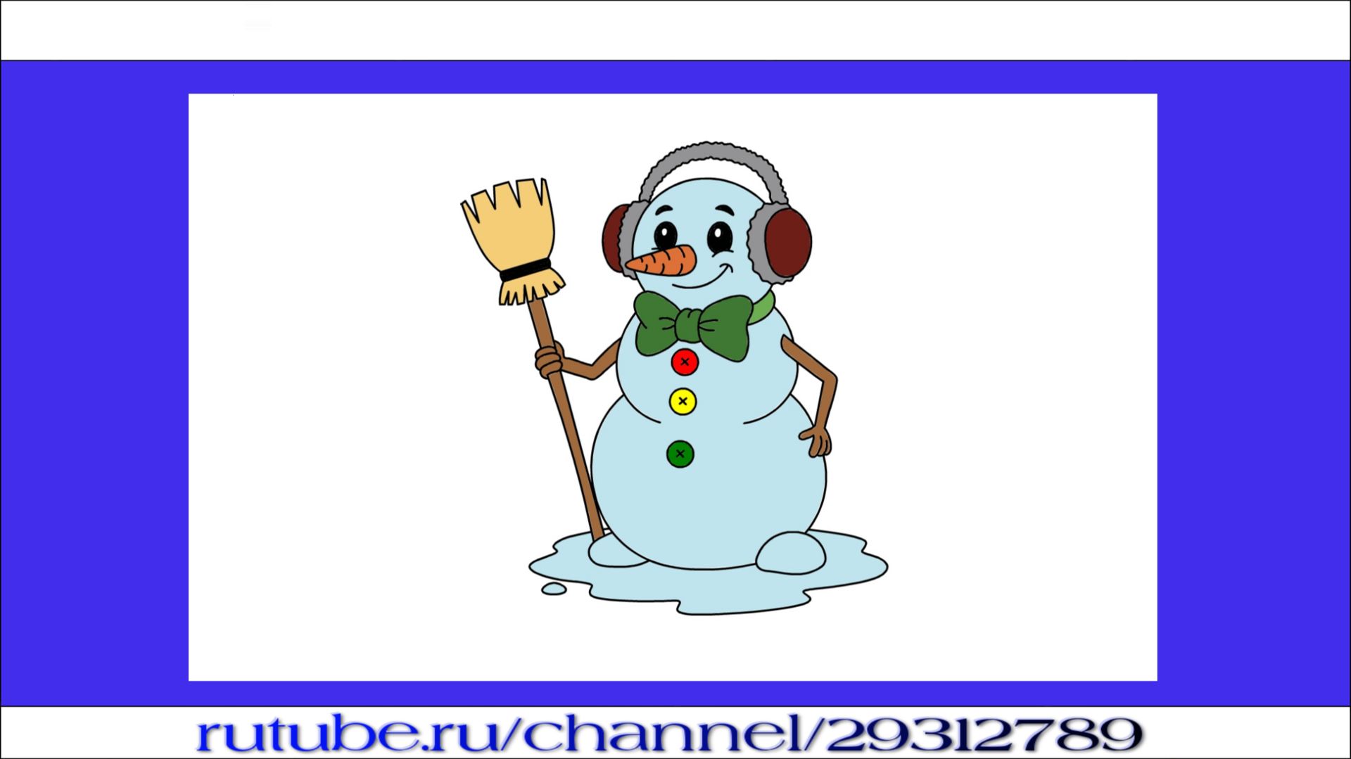 Как нарисовать красивого снеговика на Новый Год