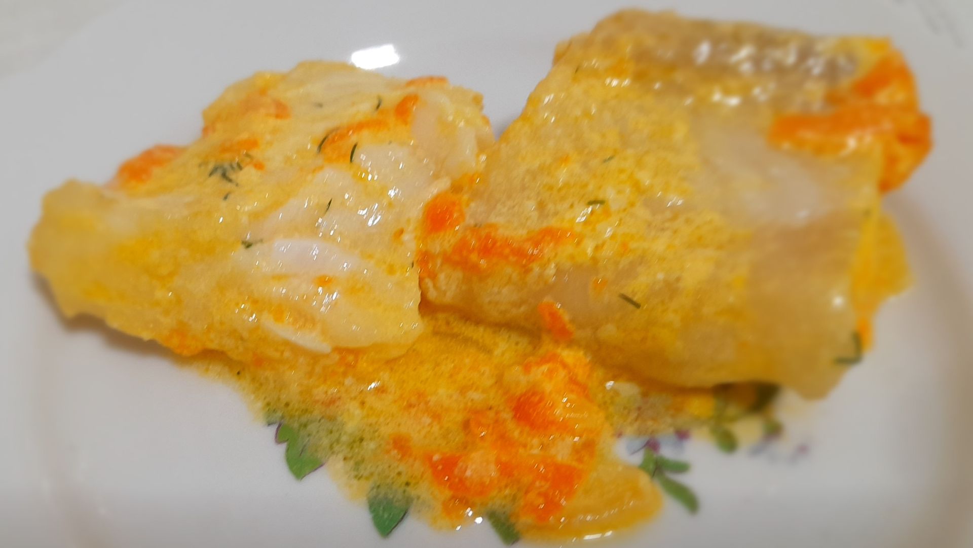 Пангасиус в майонезе с овощами