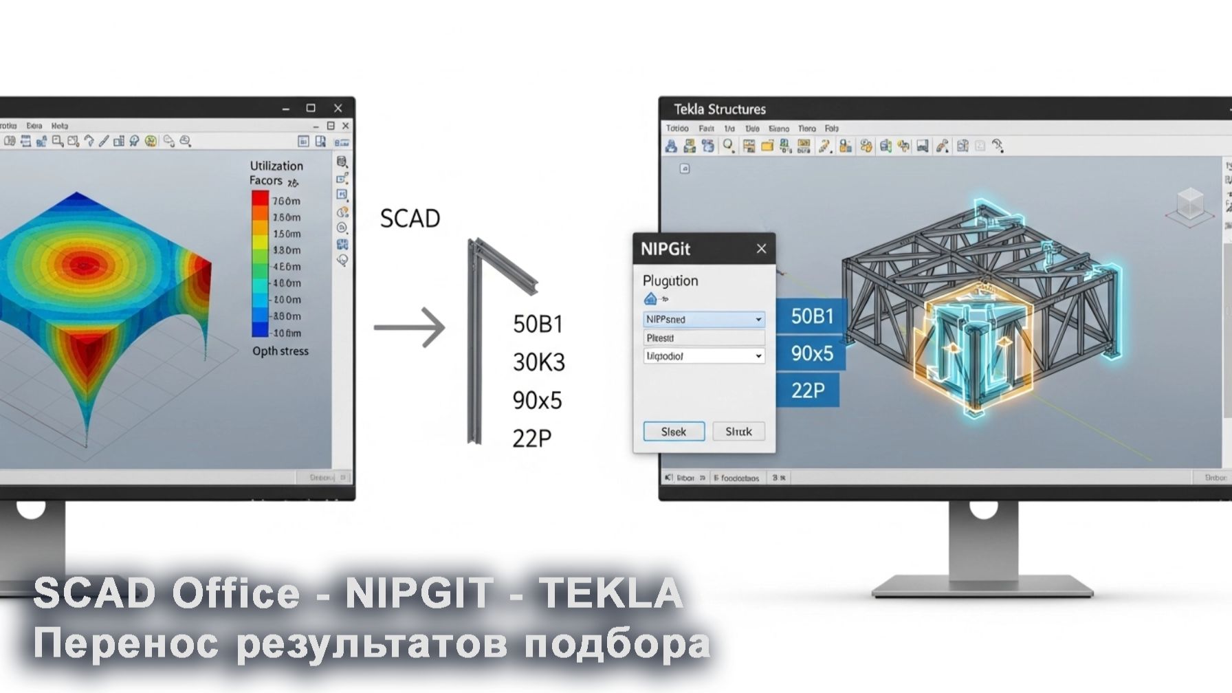 [НИП-Склад] 10 Обновление сечений в Tekla через NIPGit | Перенос результатов из SCAD за 5 минут